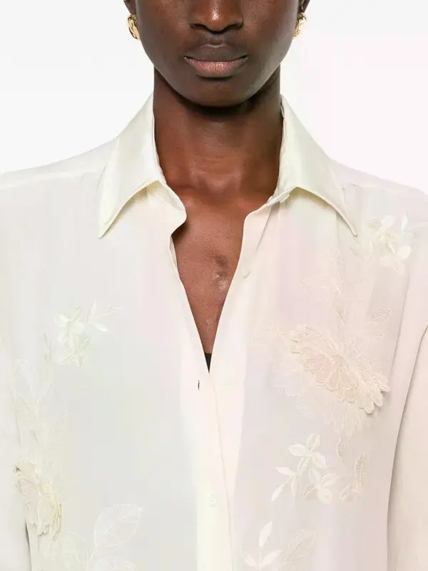 Ermanno Scervino Floral Button-down Shirt - Neutrals