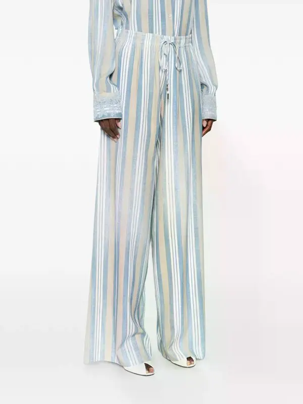 Ermanno Scervino Striped Drawstring Trousers