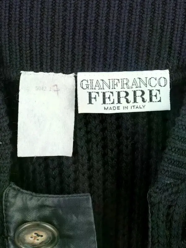 Gianfranco Ferre Reversible Hooded Knit Jacket