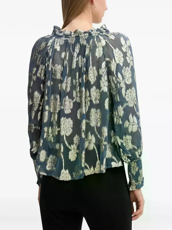 HOSS INTROPIA Floral-print Ruffled Top