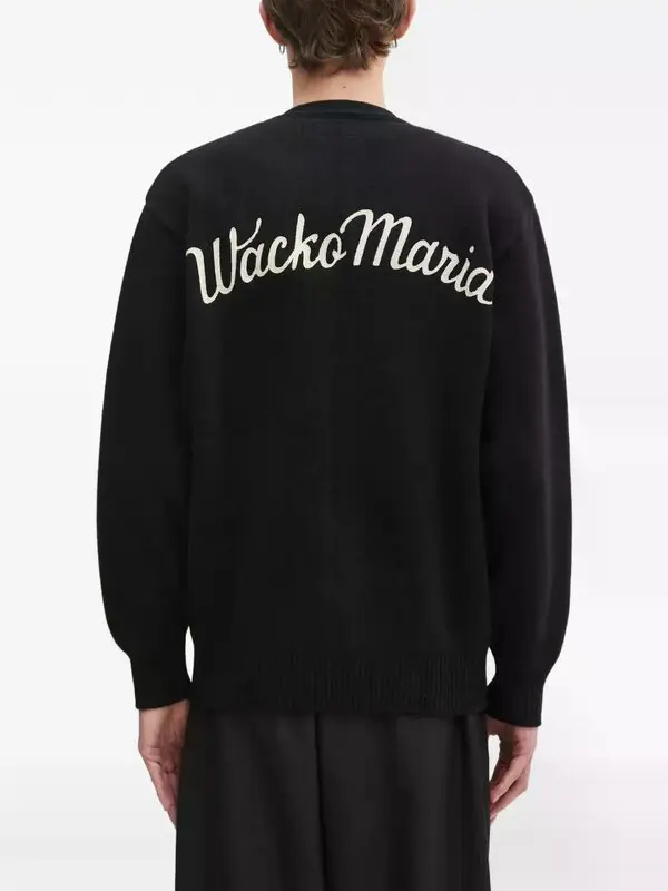 WACKO MARIA Embroidered V-neck Cardigan