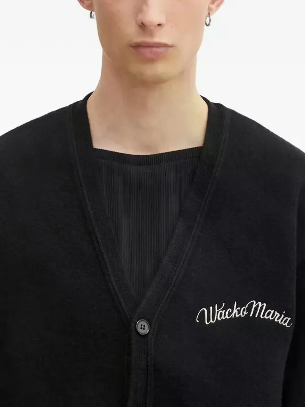 WACKO MARIA Embroidered V-neck Cardigan