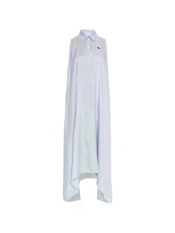 Vetements Silk Maxi Dress - Blue