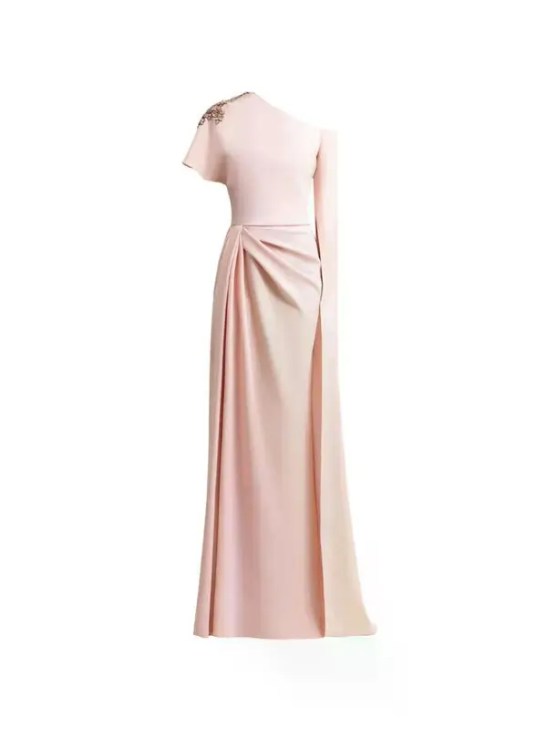 GEMY MAALOUF Asymmetrical-neckline Draped Dress
