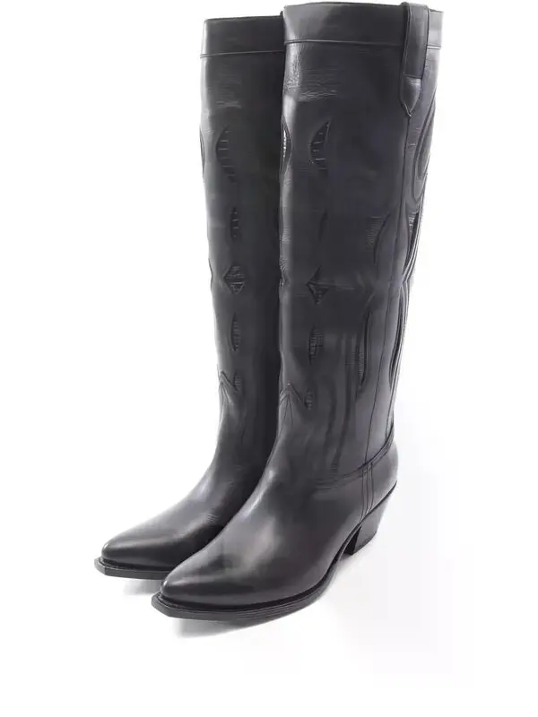 Celine Embossed Leather Knee-high Boots