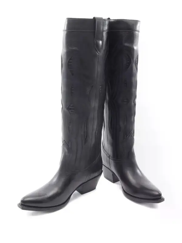 Celine Embossed Leather Knee-high Boots
