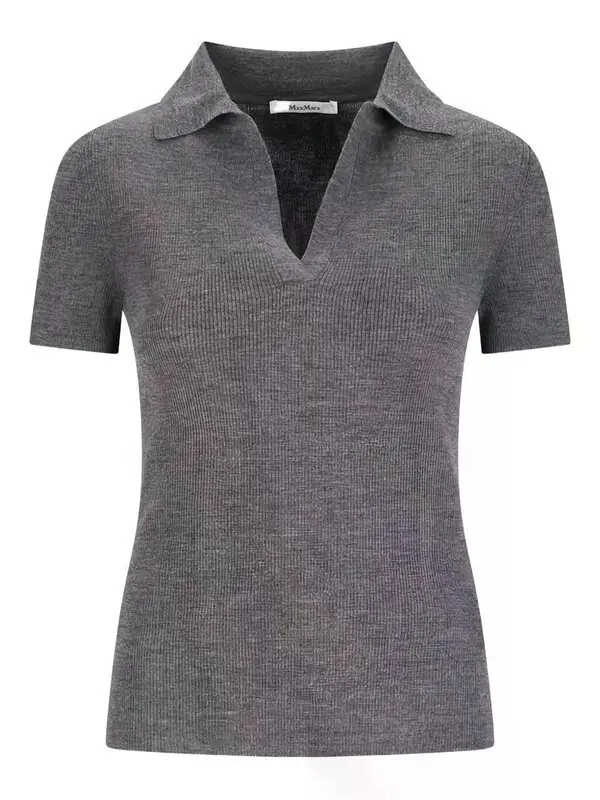 Max Mara V-neck Knit Top - Grey