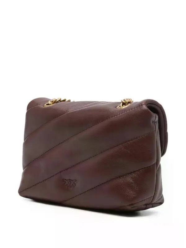 Pinko Baby Love Puff Quilted Leather Shoulder Bag - Brown
