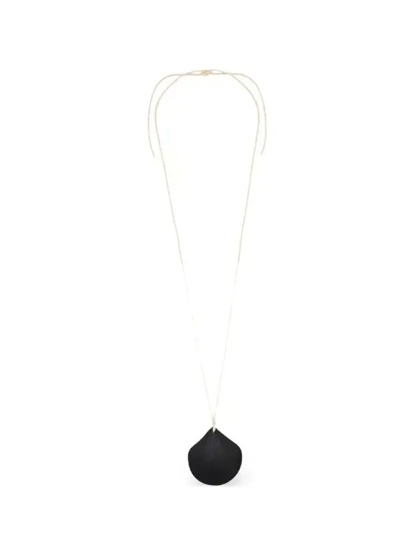 HEAVEN MAYHEM Aster Shell-pendant Necklace - Black