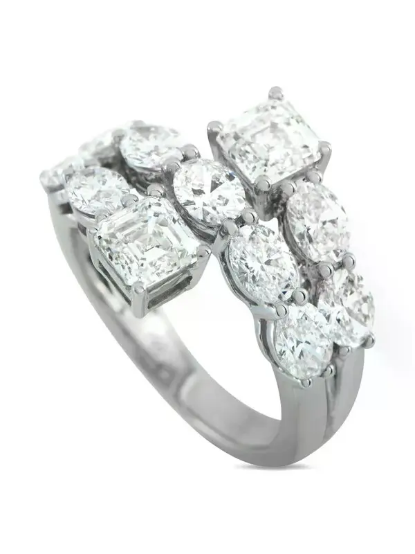 LB EXCLUSIVE Diamond Ascher-cut Ring - Silver