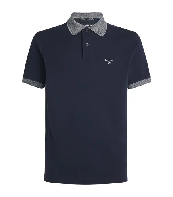 Barbour Cotton Marlton Polo Shirt - Navy