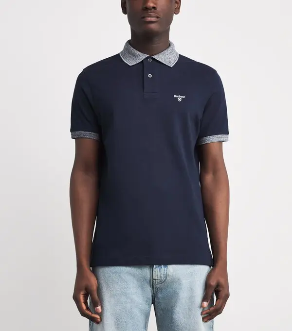 Barbour Cotton Marlton Polo Shirt - Navy