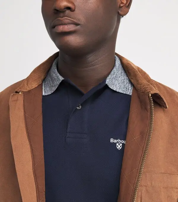 Barbour Cotton Marlton Polo Shirt - Navy