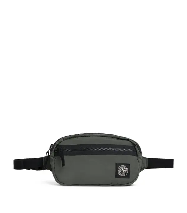 Stone Island Logo Patch Belt Bag - Green