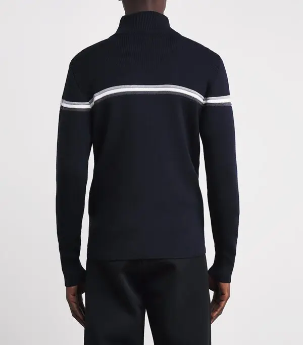 Fusalp Merino Wool Quarter-zip Sweater