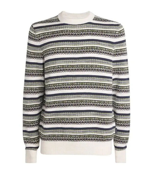 Barbour Cotton Fair Isle Sweater - White