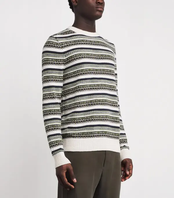 Barbour Cotton Fair Isle Sweater - White