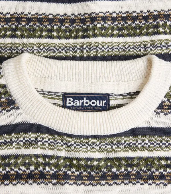 Barbour Cotton Fair Isle Sweater - White