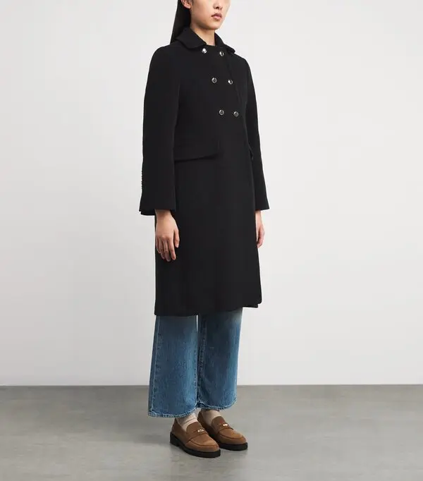 Maje Wool-blend Double-breasted Pea Coat