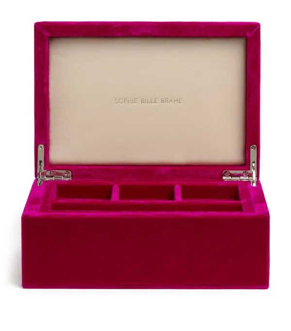 Sophie Bille Brahe Velvet Silk Tresor Grande Jewellery Box - Red