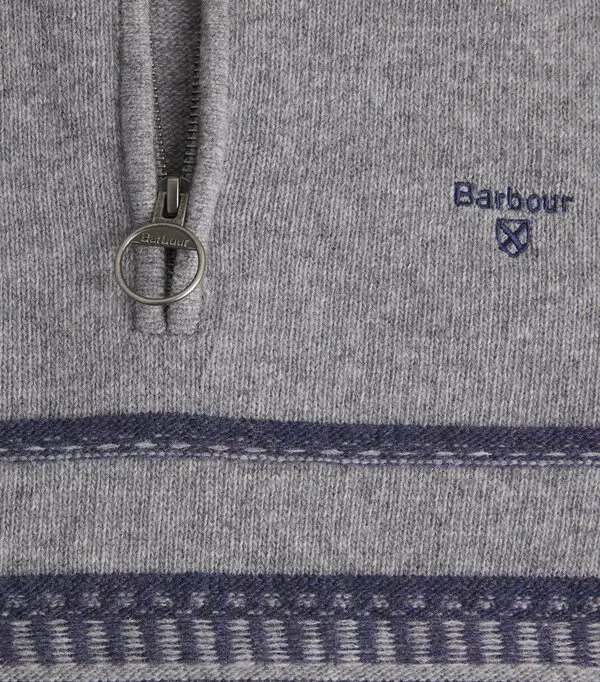 Barbour Lambswool Kepwick Half-zip Sweater - Grey