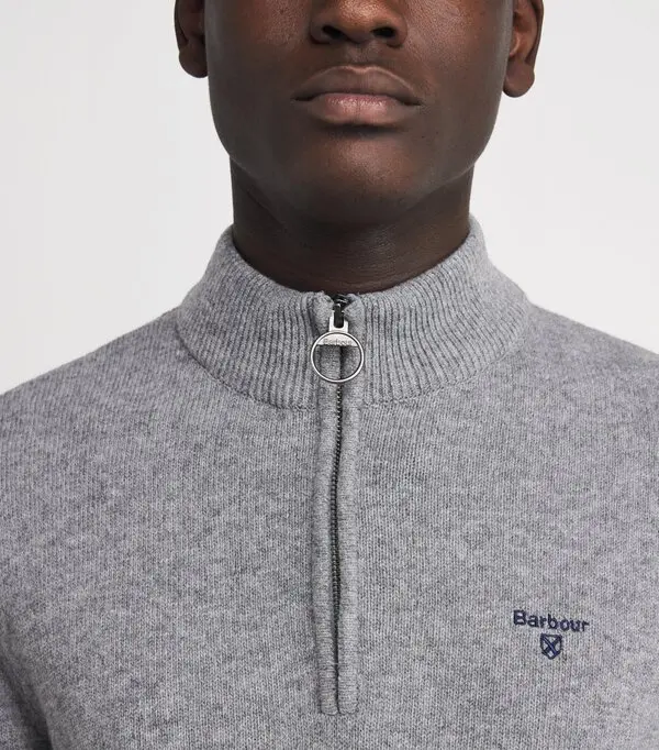 Barbour Lambswool Kepwick Half-zip Sweater - Grey