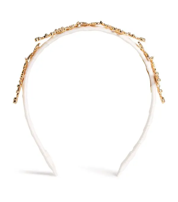 DAVID CHARLES Crystal-embellished Headband - Ivory