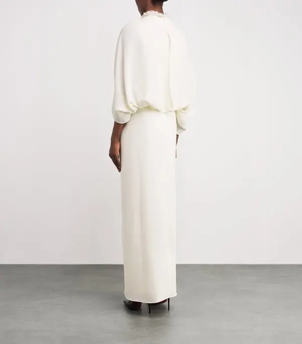 Simkhai Crepe Annette Cape Gown