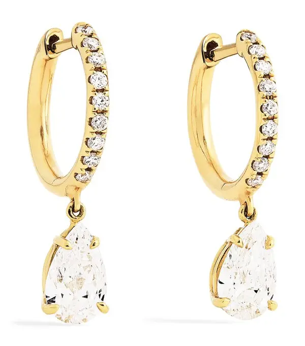 ANITA KO Diamond Huggie Earrings - Gold
