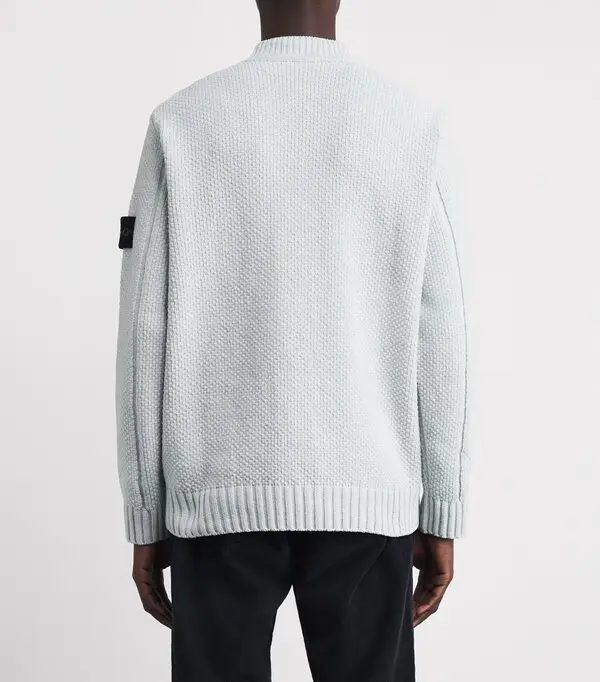 Stone Island Cotton Compass Sweater - Blue