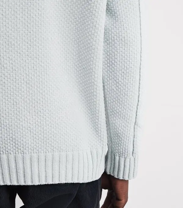 Stone Island Cotton Compass Sweater - Blue