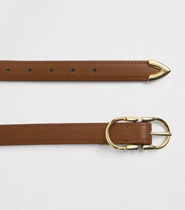 Maje Leather Double-buckle Belt
