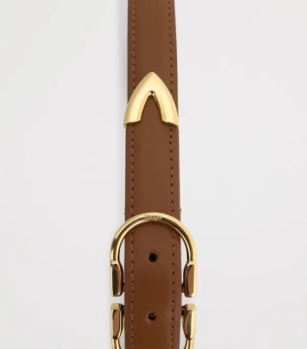 Maje Leather Double-buckle Belt