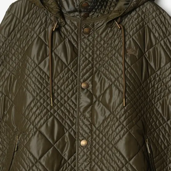 Burberry Micro Check-stitch Nylon Blend Cape