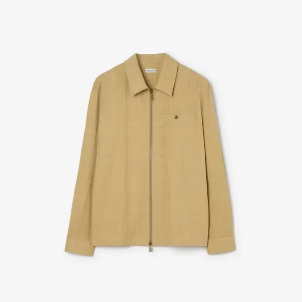 Burberry Check Cotton Zip Overshirt