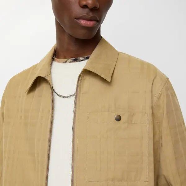 Burberry Check Cotton Zip Overshirt