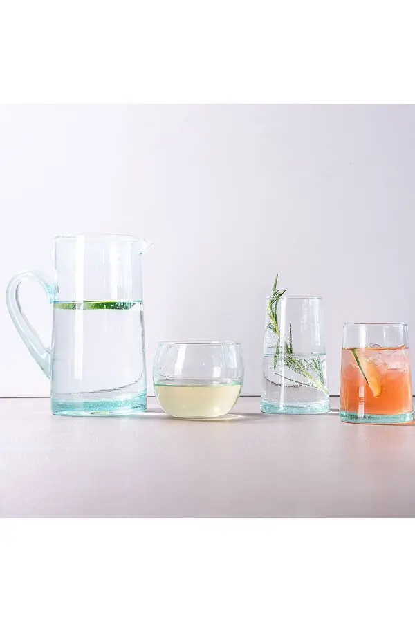 VERVE CULTURE Moroccan Cone Jug - Clear