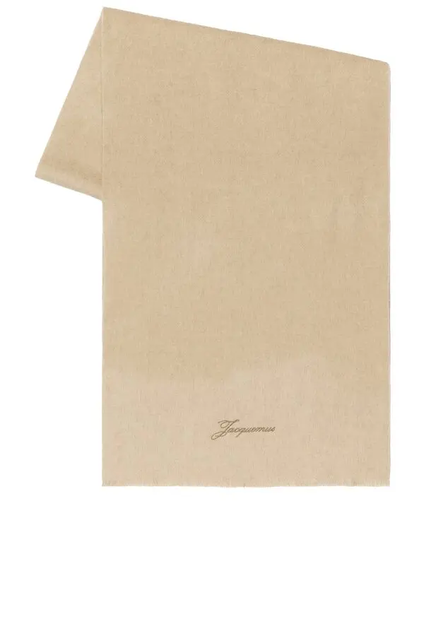 Jacquemus Large Echarpe Cashmere Tailleur - Beige