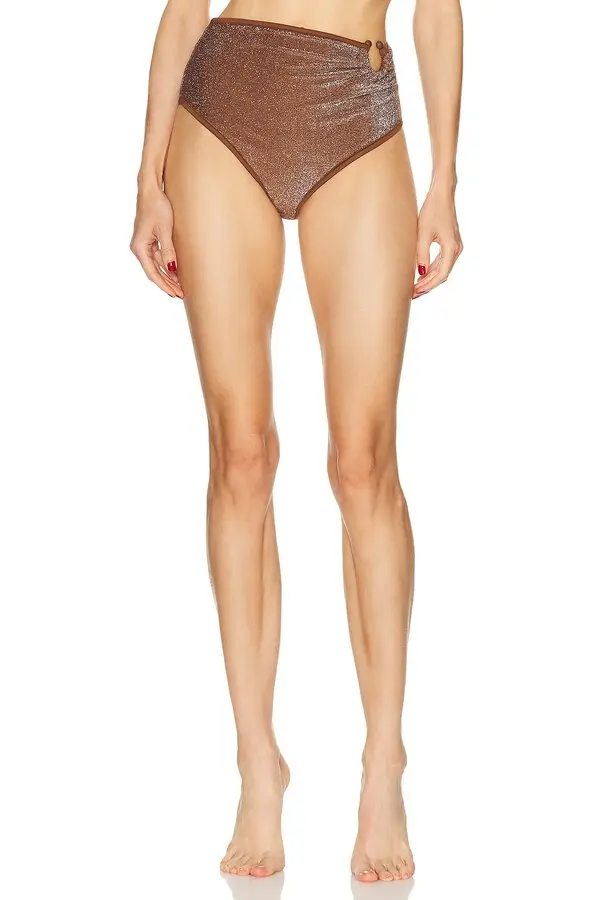 Johanna Ortiz Taita Bikini Bottom - Shimmering Brown