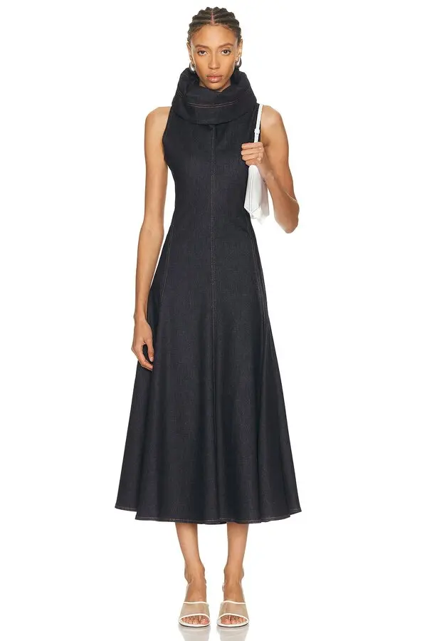 Jacquemus La Robe Triangle Denimes Dress - Dark Navy