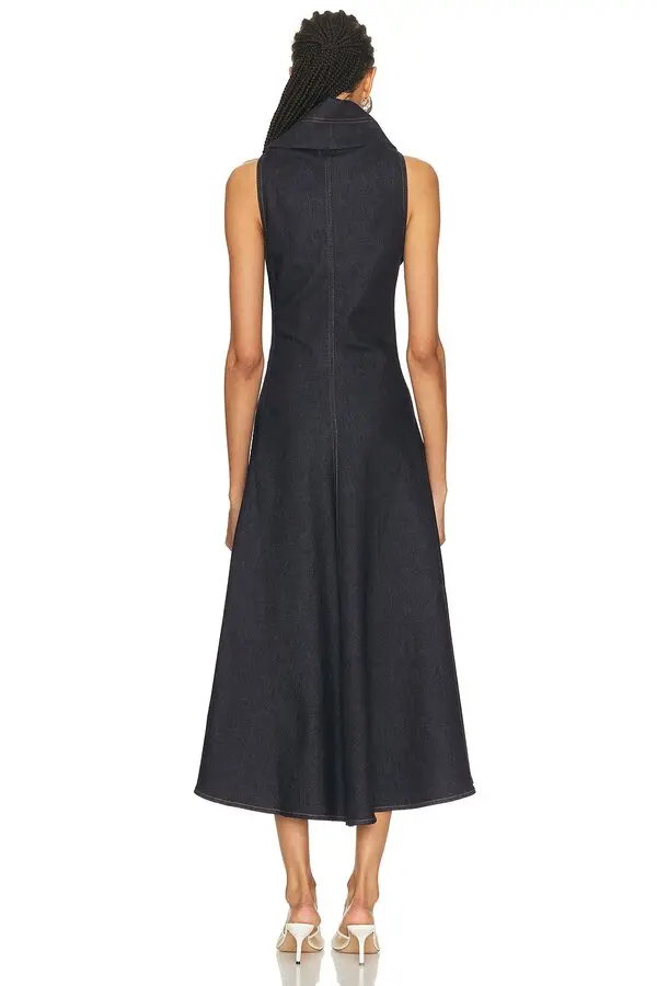 Jacquemus La Robe Triangle Denimes Dress - Dark Navy