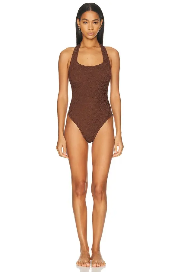 Hunza G Sandy Swimsuit - Metallic Chocolate