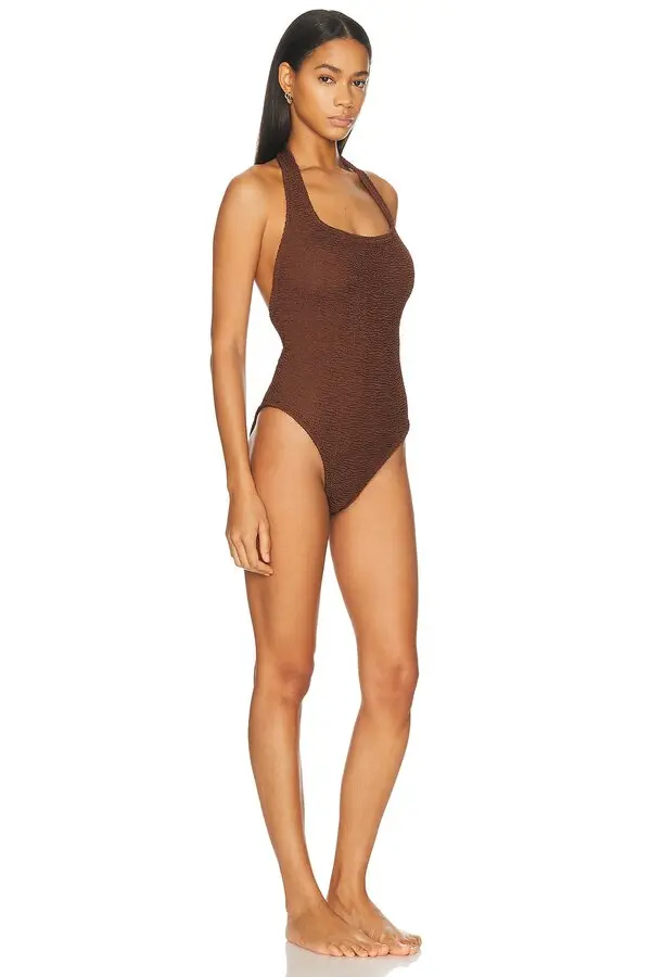 Hunza G Sandy Swimsuit - Metallic Chocolate