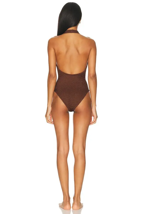 Hunza G Sandy Swimsuit - Metallic Chocolate