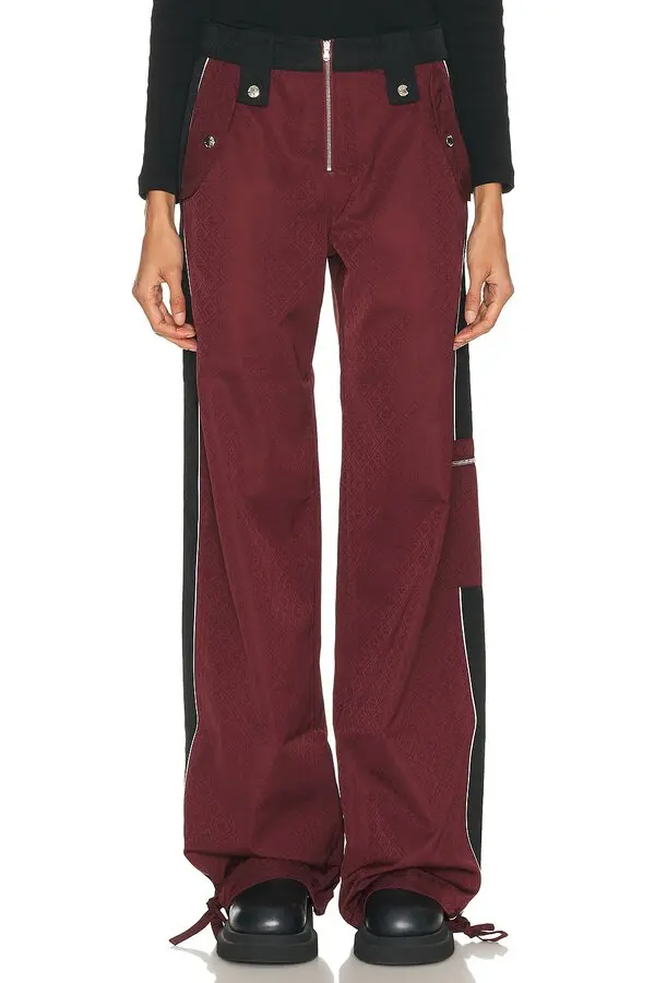 Casablanca Monogram Raver Trouser - Burgundy, Black, & White