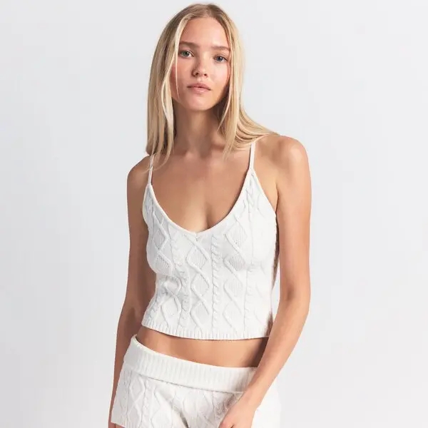 SKIMS Sweater Knits Cable Knit Cami - Ivory
