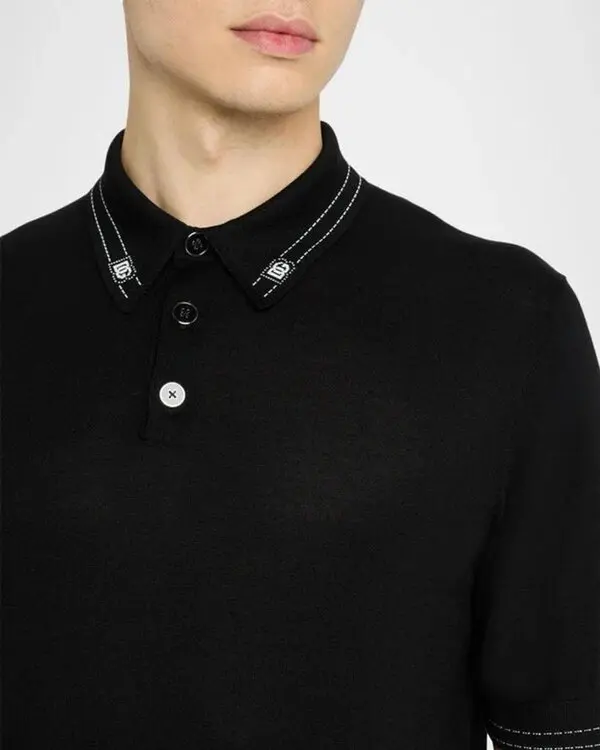 Dolce & Gabbana Apos;s Silk Knit Polo Shirt
