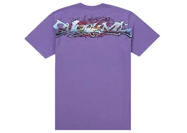 Supreme Tag Tee Shirt - Purple