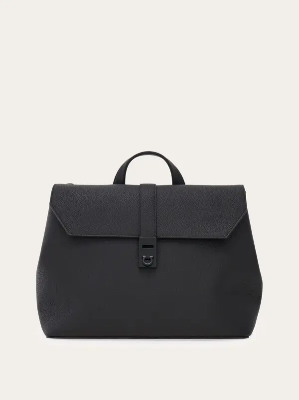 FERRAGAMO Hug Travel Briefcase - Black