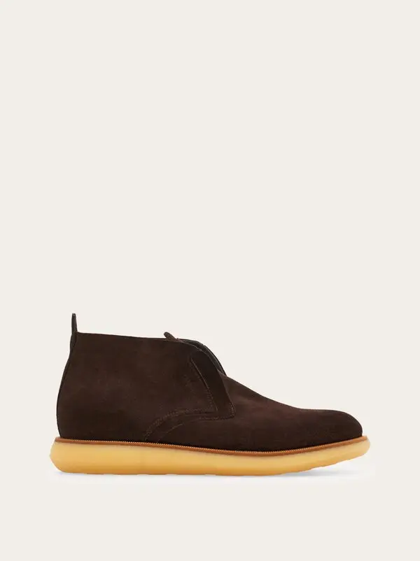 FERRAGAMO Suede Desert Boot - Brown